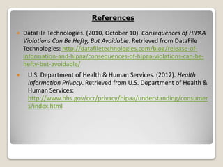 Hippa training on confidentiality | PPTX