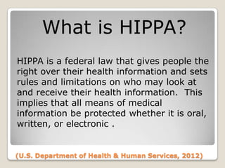 Hippa training on confidentiality | PPTX