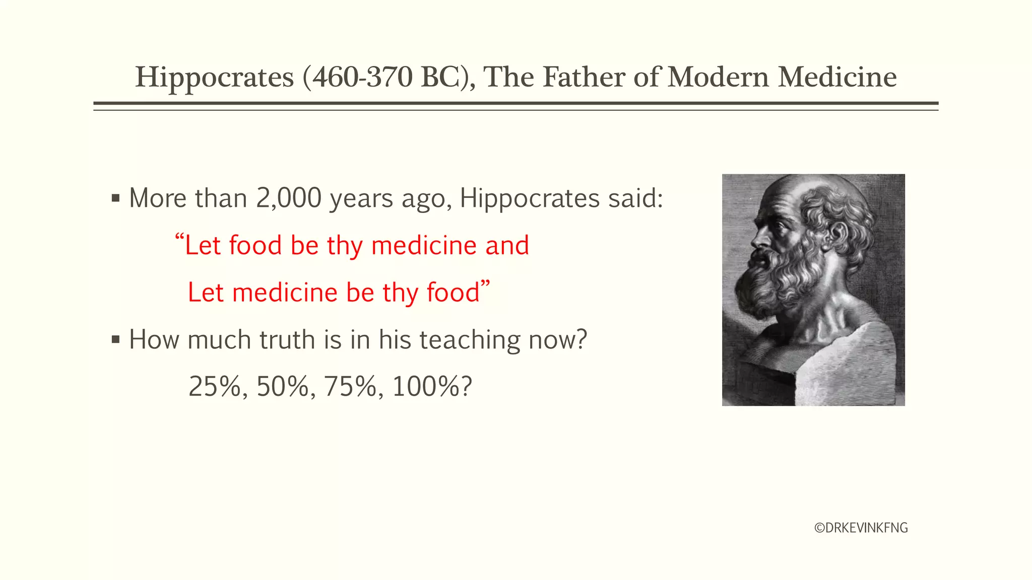 How true is Hippocrates teaching that Food is Medicine 2,000 years ago ...