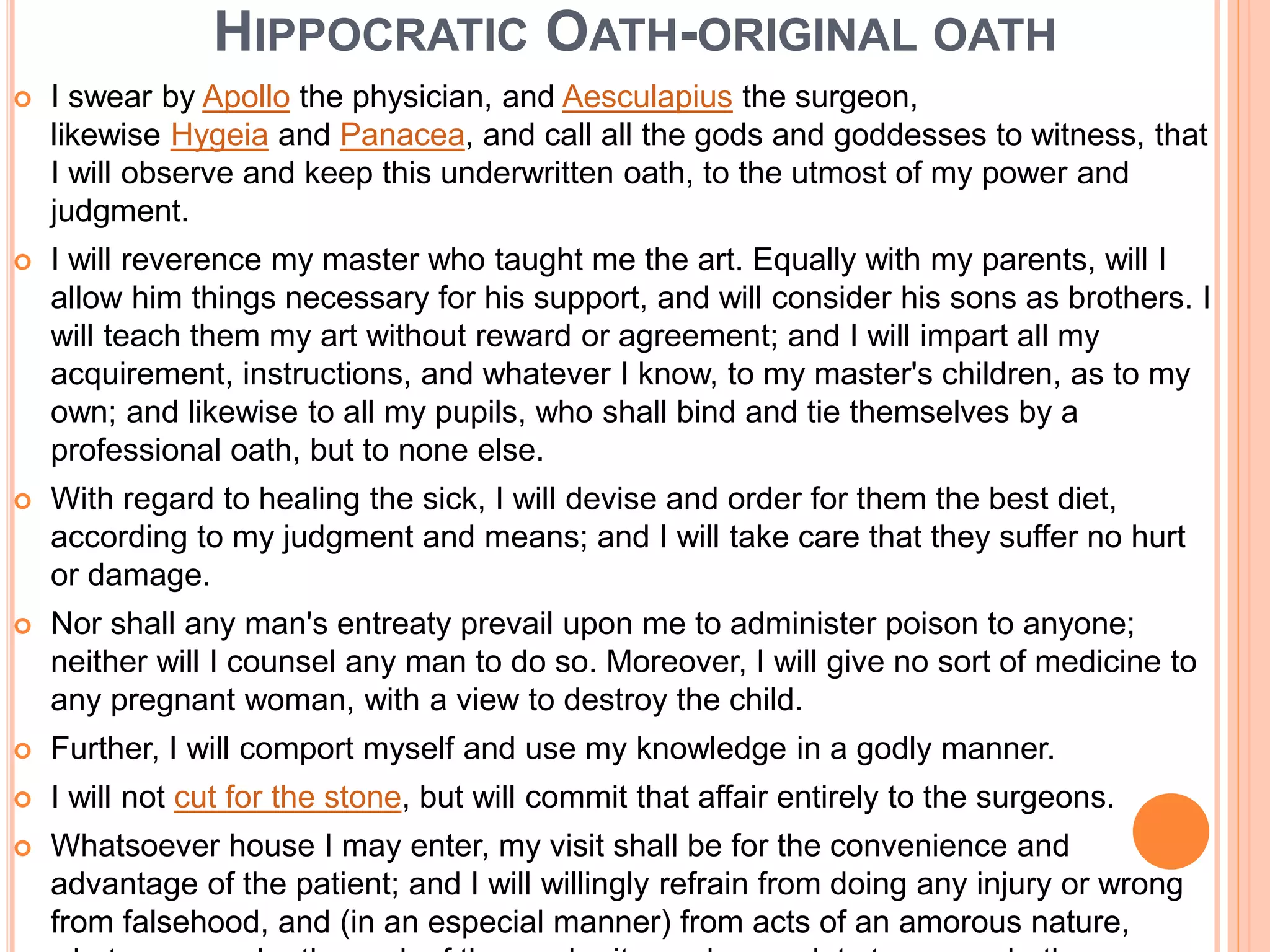 Hippocratic oath ppt | PPTX