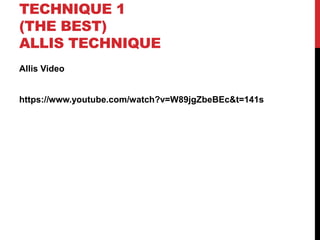 Hip Reduction Techniques | PPTX