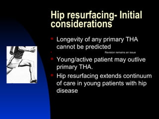Hip Resurfacing in India Dr. Venkatachalam | PPT