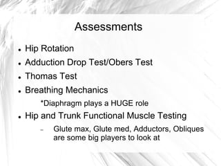 Hip shifts and rotations causes, assessments and corrections | PPT