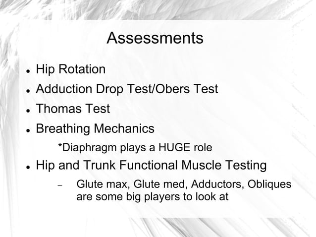 Hip shifts and rotations causes, assessments and corrections | PPT