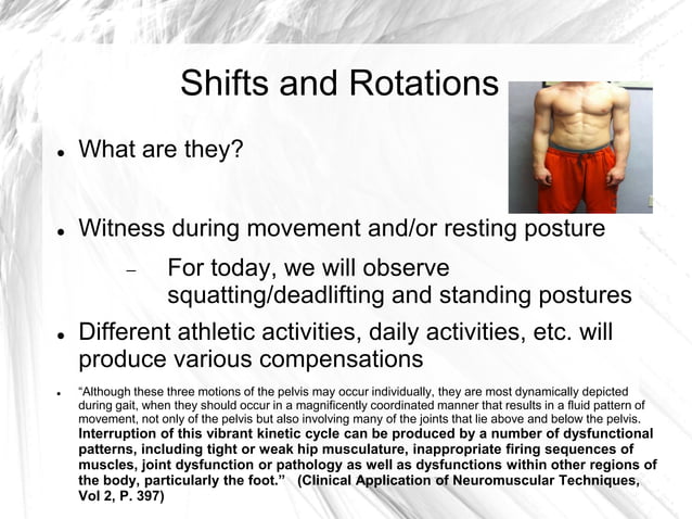 Hip shifts and rotations causes, assessments and corrections | PPT