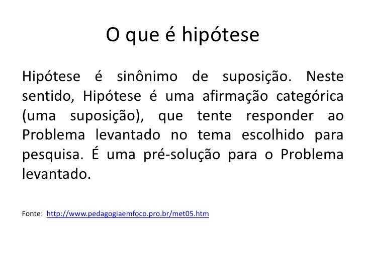 Hipóteses, teorias e leis