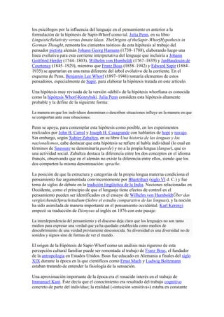 Hipótesis de sapir | DOCX