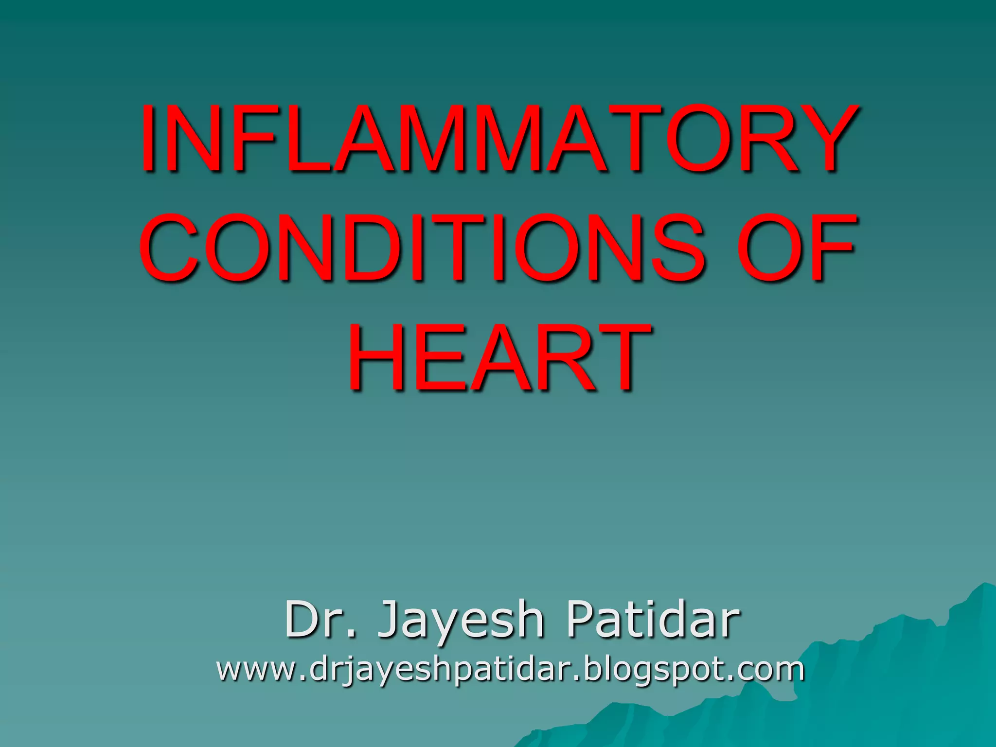 Inflammatory conditions of heart | PDF