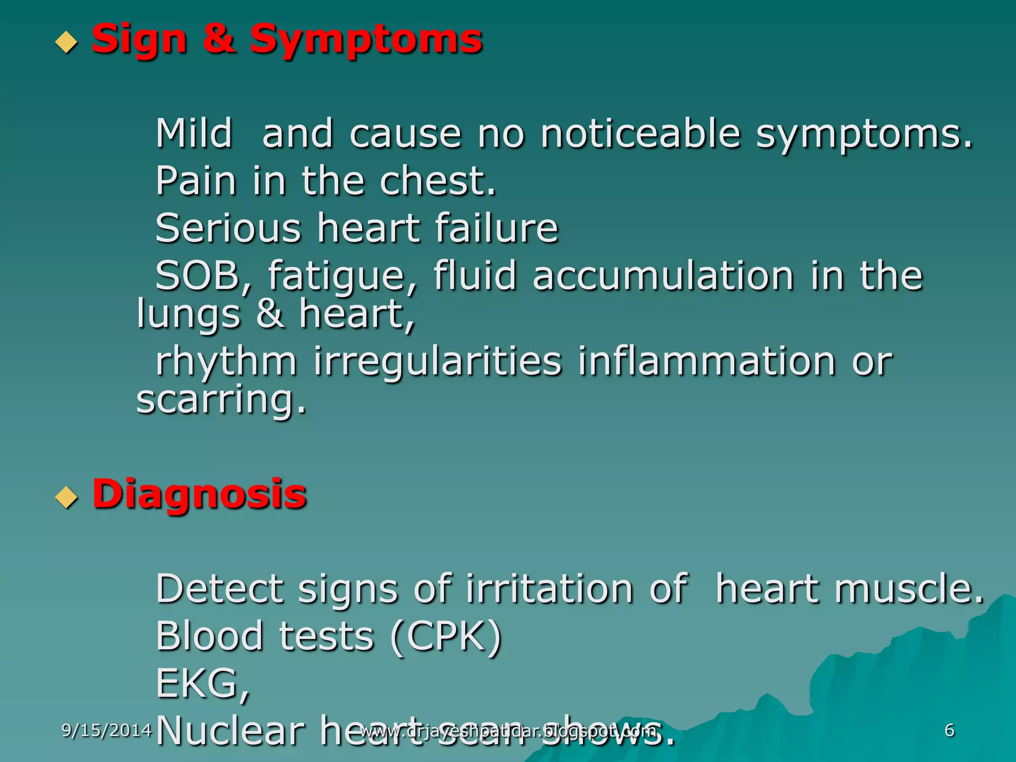Inflammatory conditions of heart | PDF