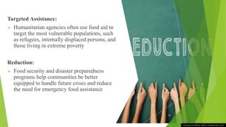 Role of food in disaster response | PPTX