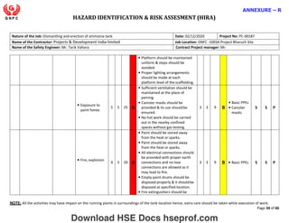 HIRA (Hazard Identification and Risk Assessment) | PDF