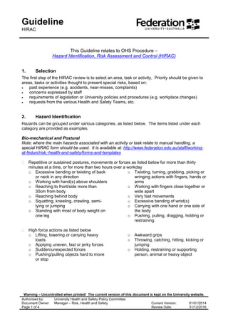Hirac guideline fed_uni | PDF