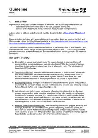 Hirac guideline fed_uni | PDF