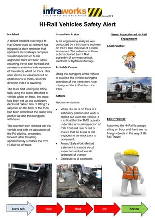Hi Rail Safety Alert Issue 023 | PDF