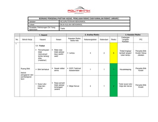 HIRARC BILIK KULIAH di polteknik kota kinabalu | DOCX