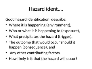 Hazard Identification & Risk Assesment in Construction Sector | PPTX