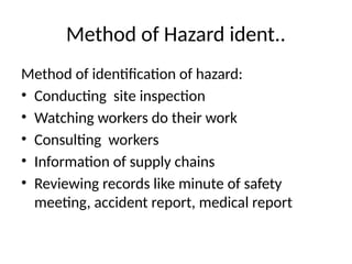 Hazard Identification & Risk Assesment in Construction Sector | PPTX