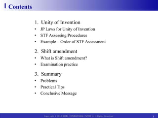 Japan Position on Unity of Invention and Examination Practice | PPTX