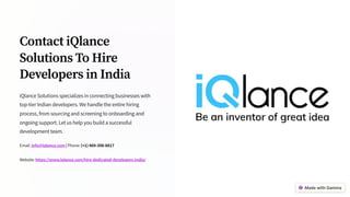 Hire Developers in India - A Complete Guide | PPT