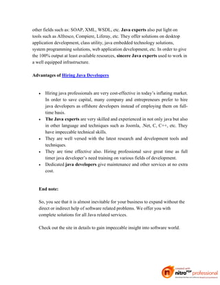 Hire Dedicated Java Developers | PDF