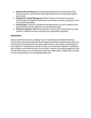 Hire a Hacker Near Me: Finding Local Cybersecurity Experts | PDF