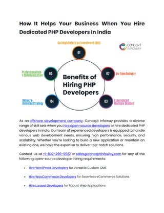 Hire Dedicated PHP Developers in India | Concept Infoway | PDF