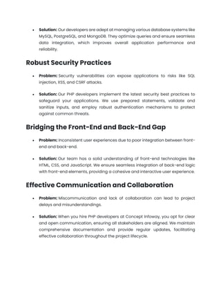 Hire Dedicated PHP Developers in India | Concept Infoway | PDF