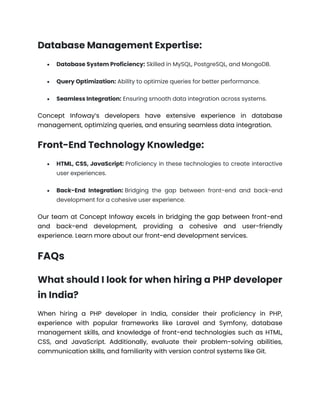 Hire Dedicated PHP Developers in India | Concept Infoway | PDF