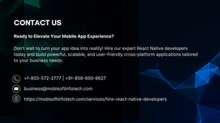 Hire React Native Developers – Build High-Quality Mobile Apps Faster | PDF