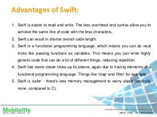 Hire expert swift developer Mobiloitte