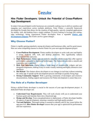 Hire Flutter Developers in London - Ezulix Software.pdf
