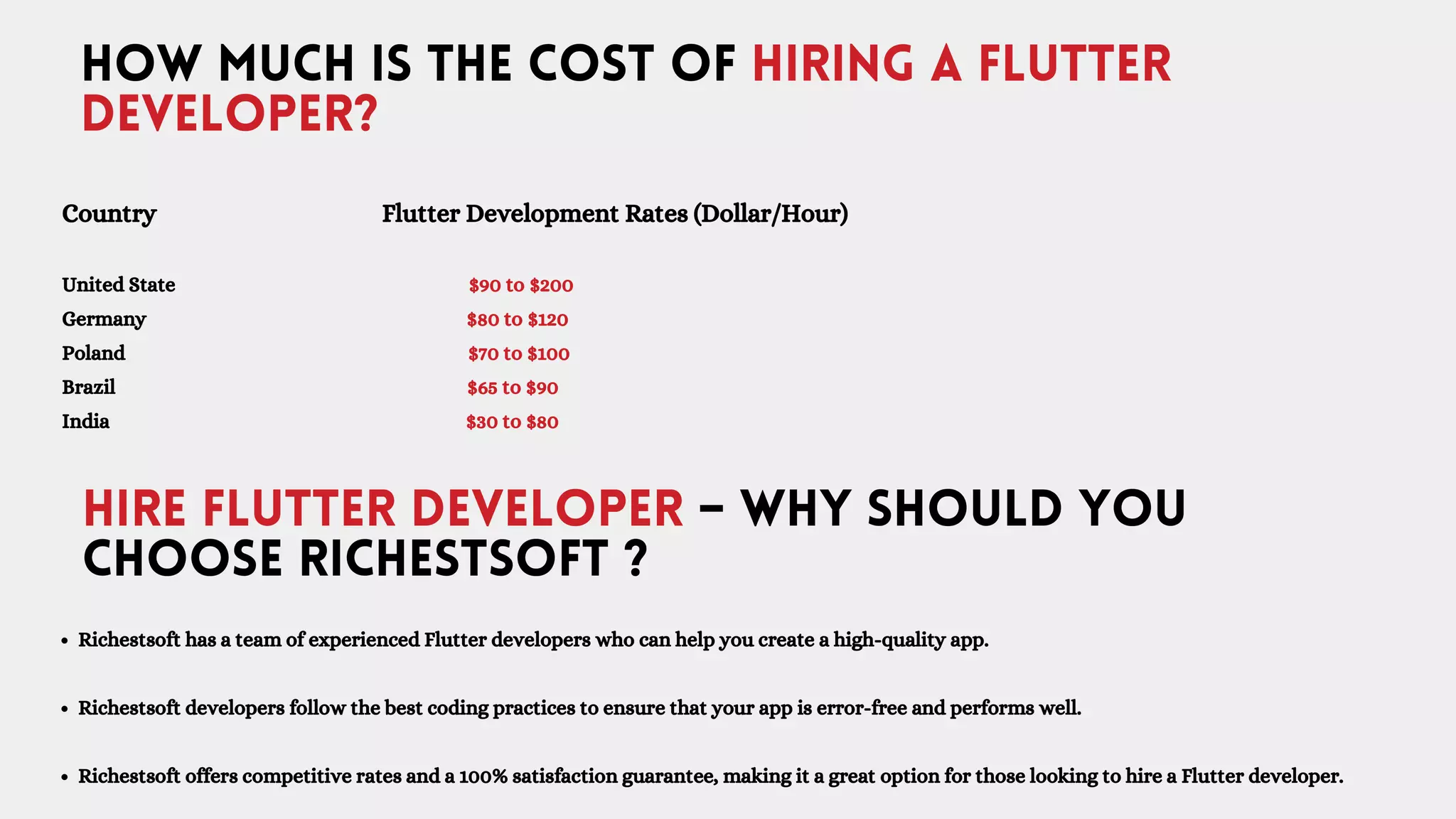 Top 10 Tips For Hire Flutter App Developer | Richestsoft | PDF
