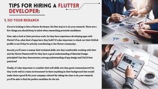 Top 10 Tips For Hire Flutter App Developer | Richestsoft | PDF