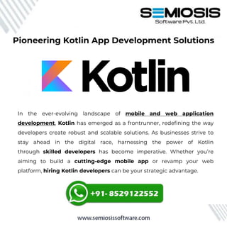 Hire Kotlin Developers - ☎ +1 9177322215 | PDF