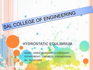 hydrostatic equilibrium | PPTX