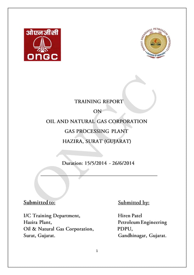 Hiren ongc report | PDF