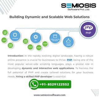 Hire PHP Developer - Semiosis Software - ☎ +1 9177322215 | PDF