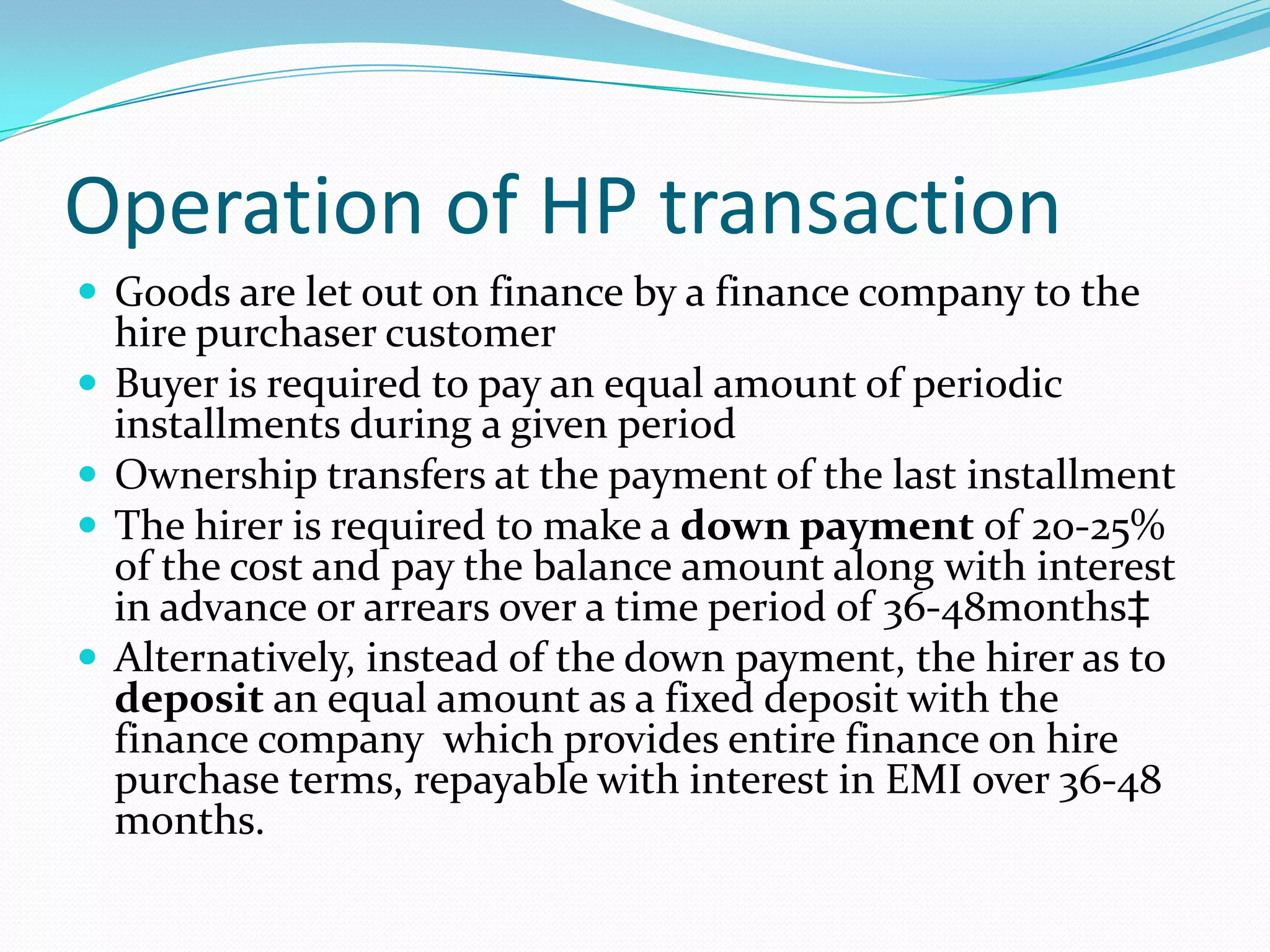 Hire purchase | PPTX