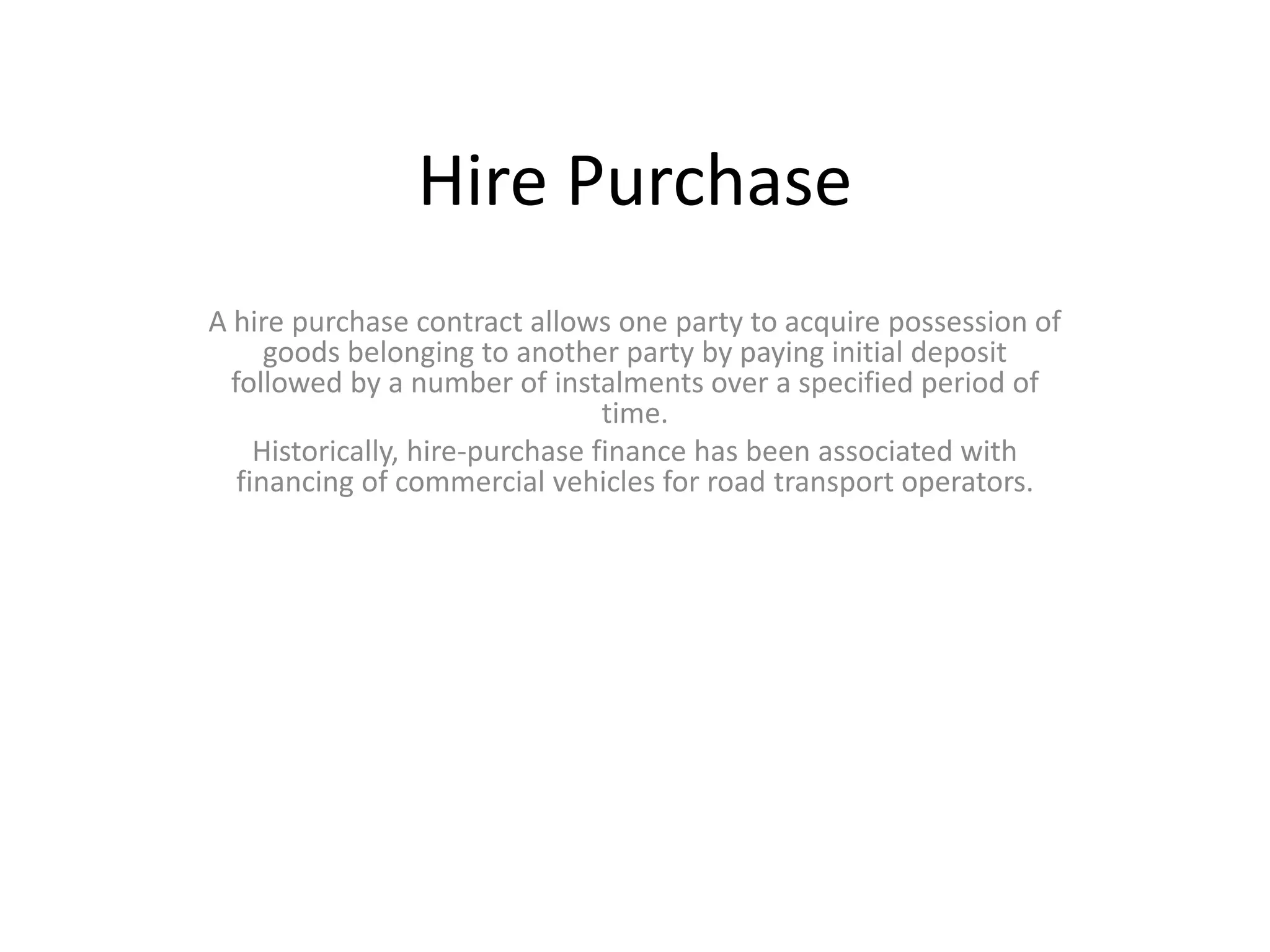 Hire purchase | PPTX