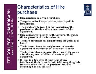 ITFT - Hire purchase | PPT