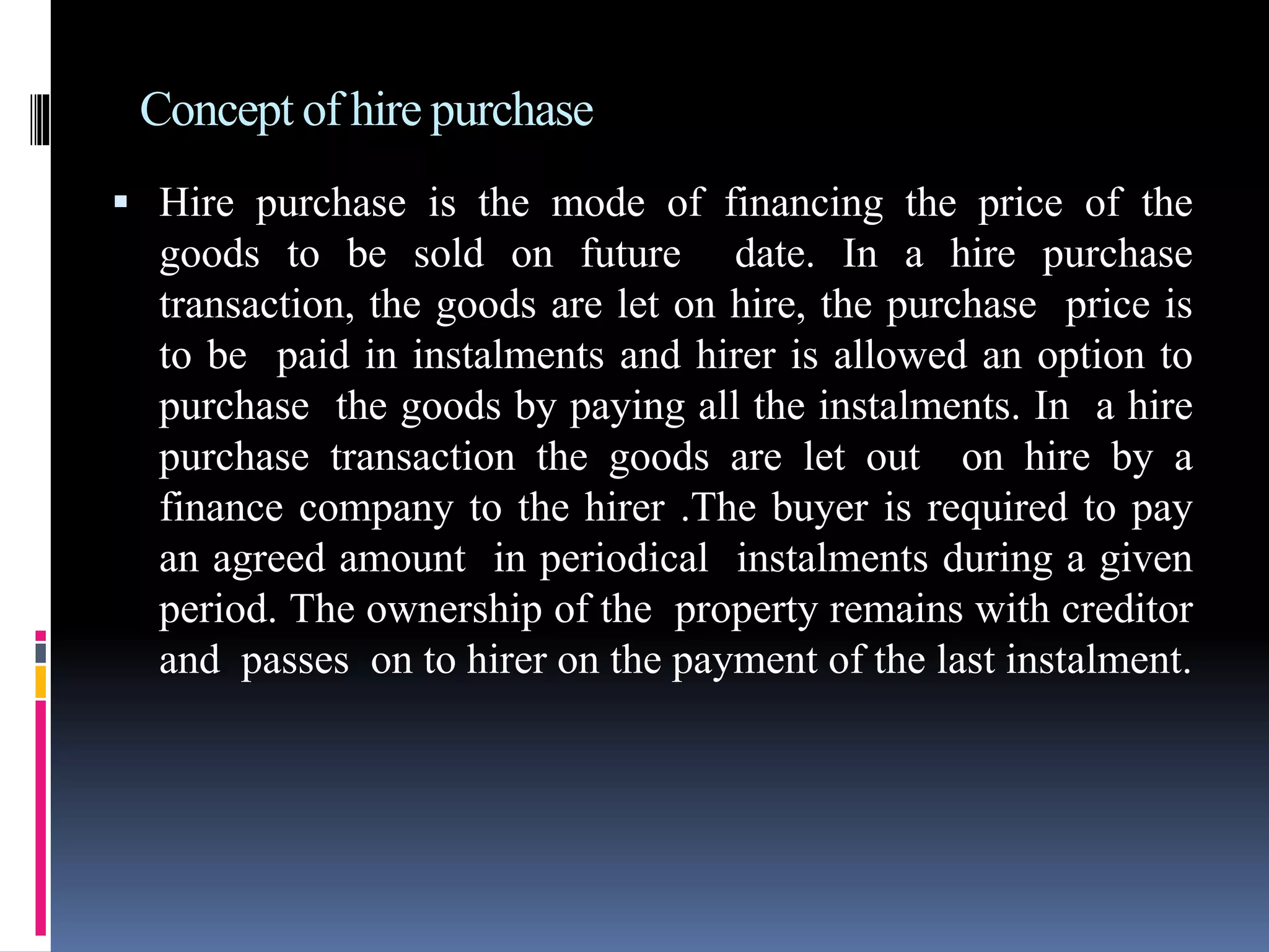 Hire purchase | PPTX