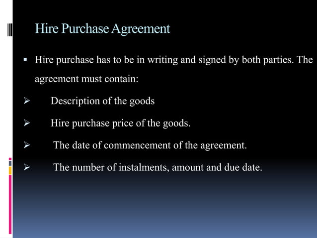 Hire purchase | PPTX | Real Estate Buying and Selling | Real Estate