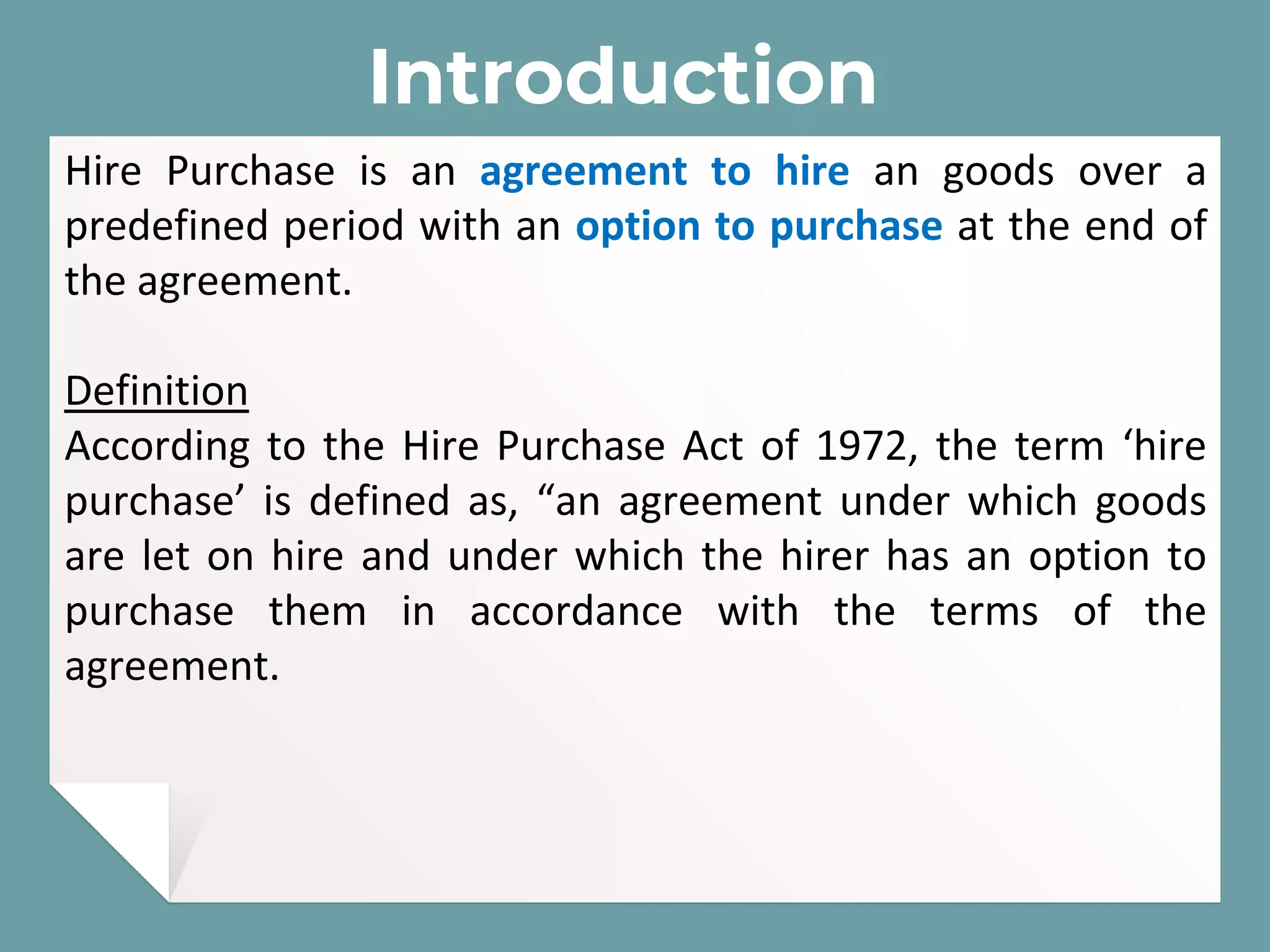 Hire purchase | PPTX