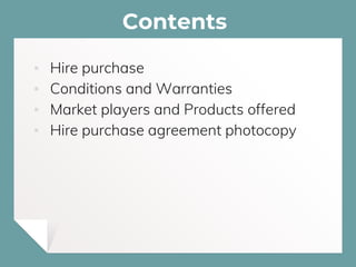 Hire purchase | PPTX