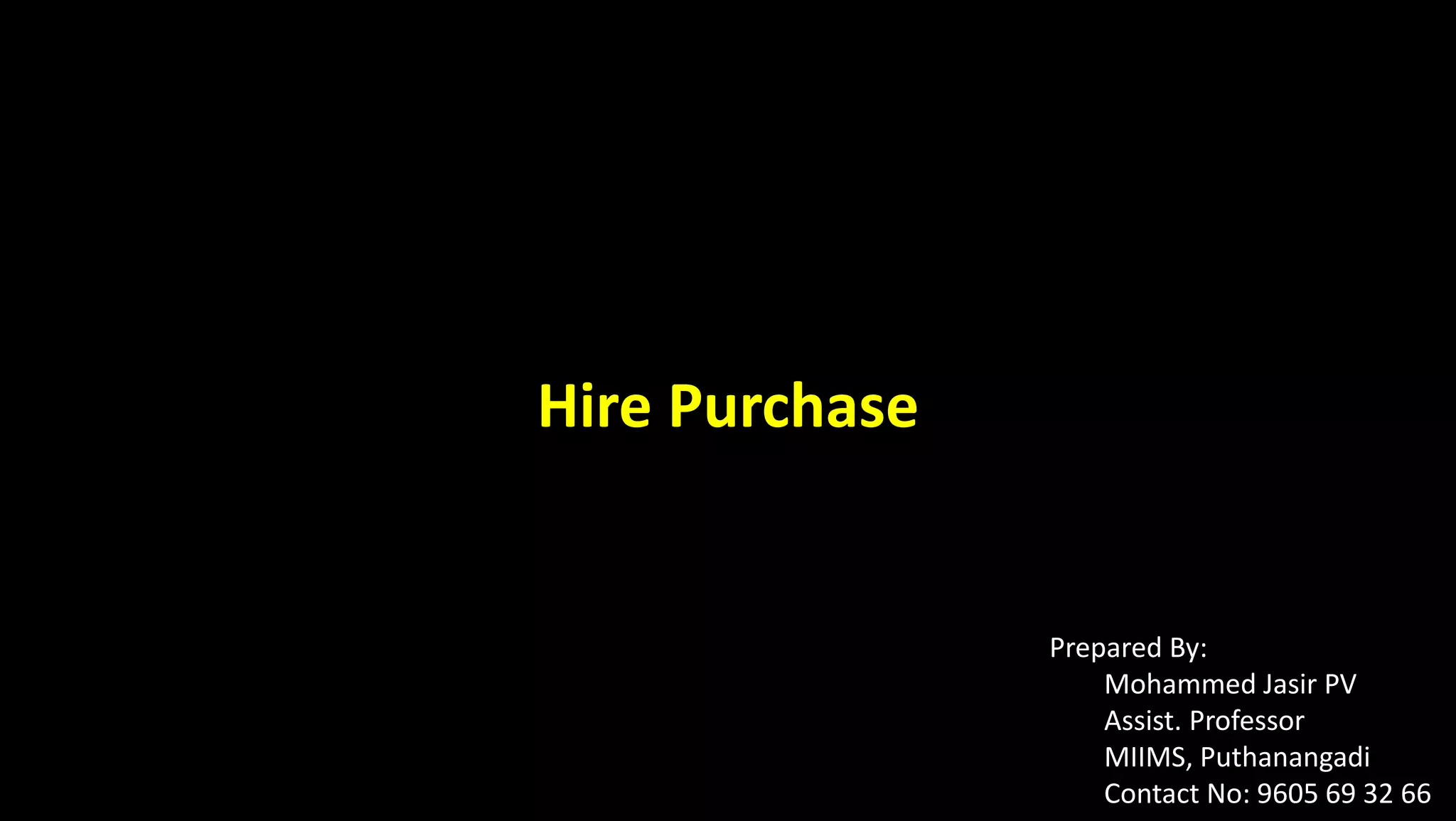Hire Purchase | PPTX