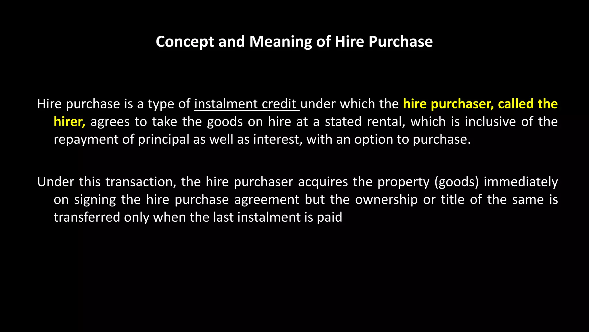 Hire Purchase | PPTX