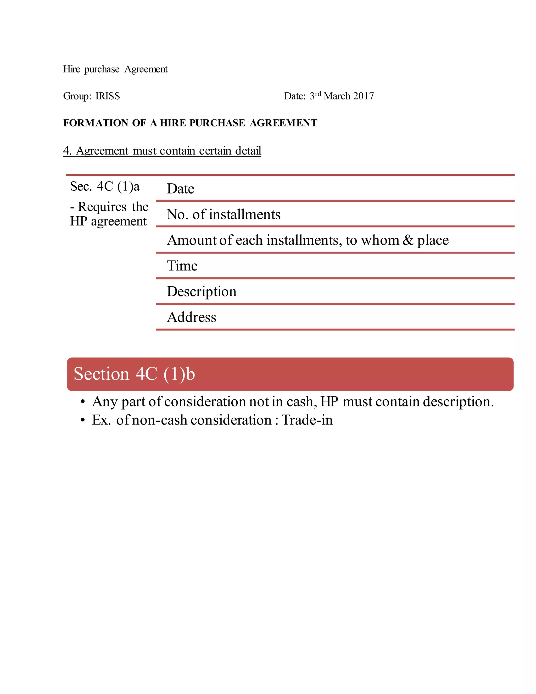 Hire purchase agreement | DOCX