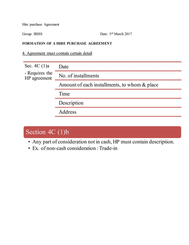 Hire purchase agreement | PDF
