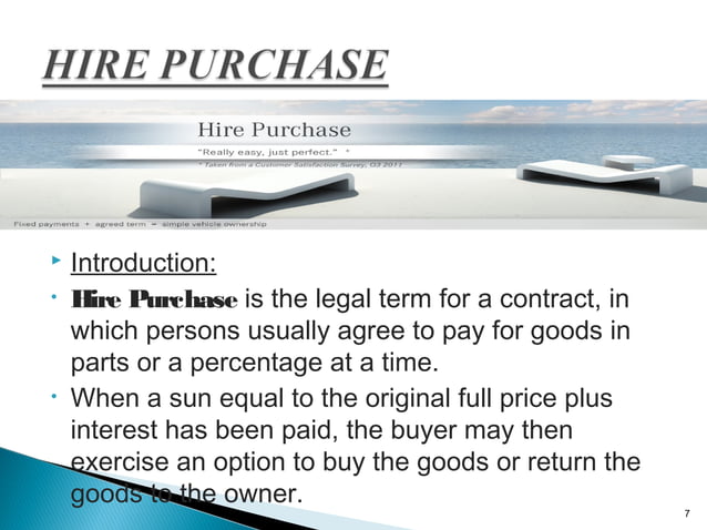 Hire purchase & leasing Hire purchase & leasing