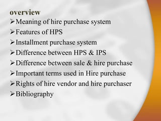 hire purchase system sims | PPT